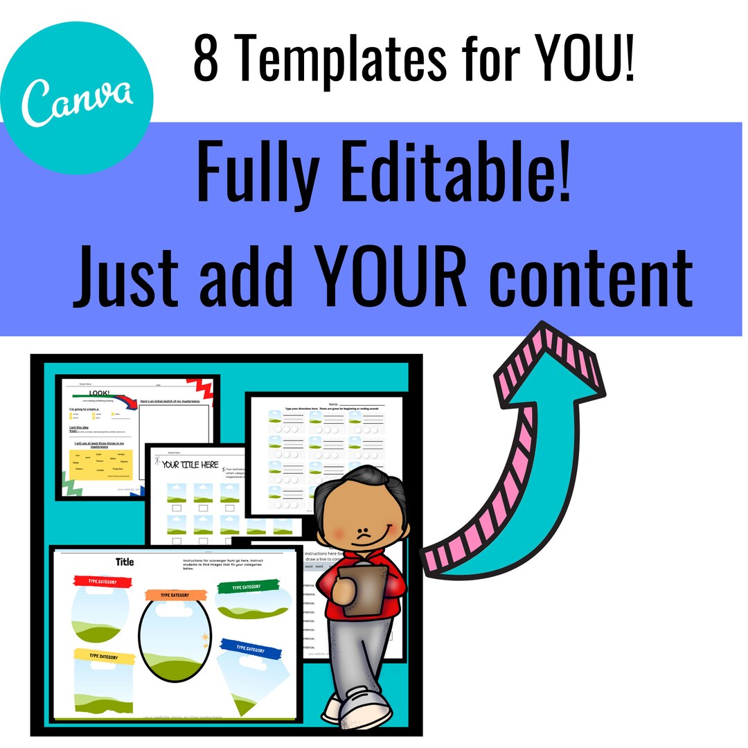 Editable Templates for Teachers Digital Product SELLERS Editable Canva ...