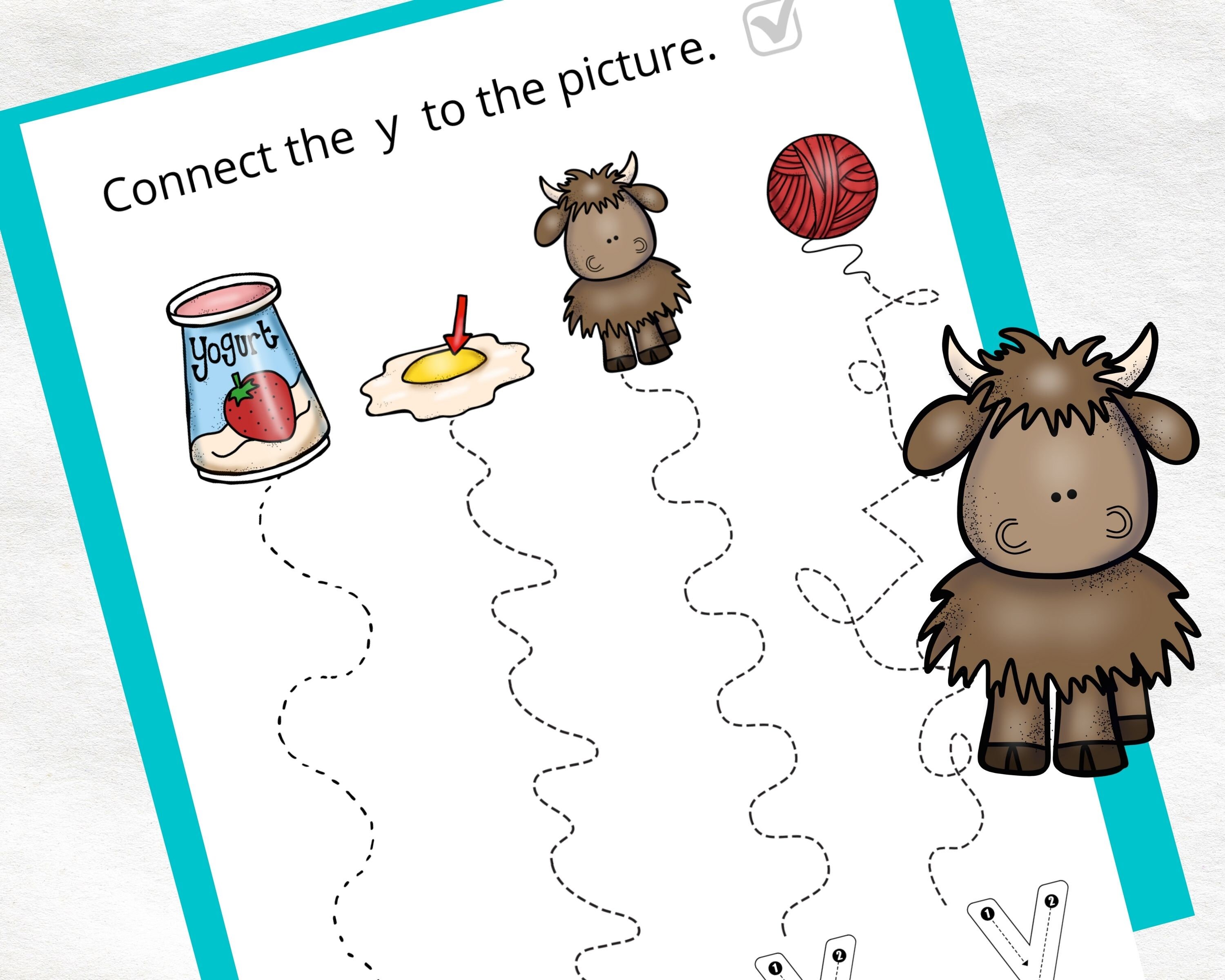 Preschool Tracing Pages Tracing Letter Y Worksheets Tracing - Etsy