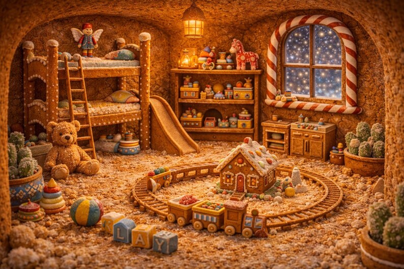 Adobe Gingerbread Home_9 Digital Images - Etsy
