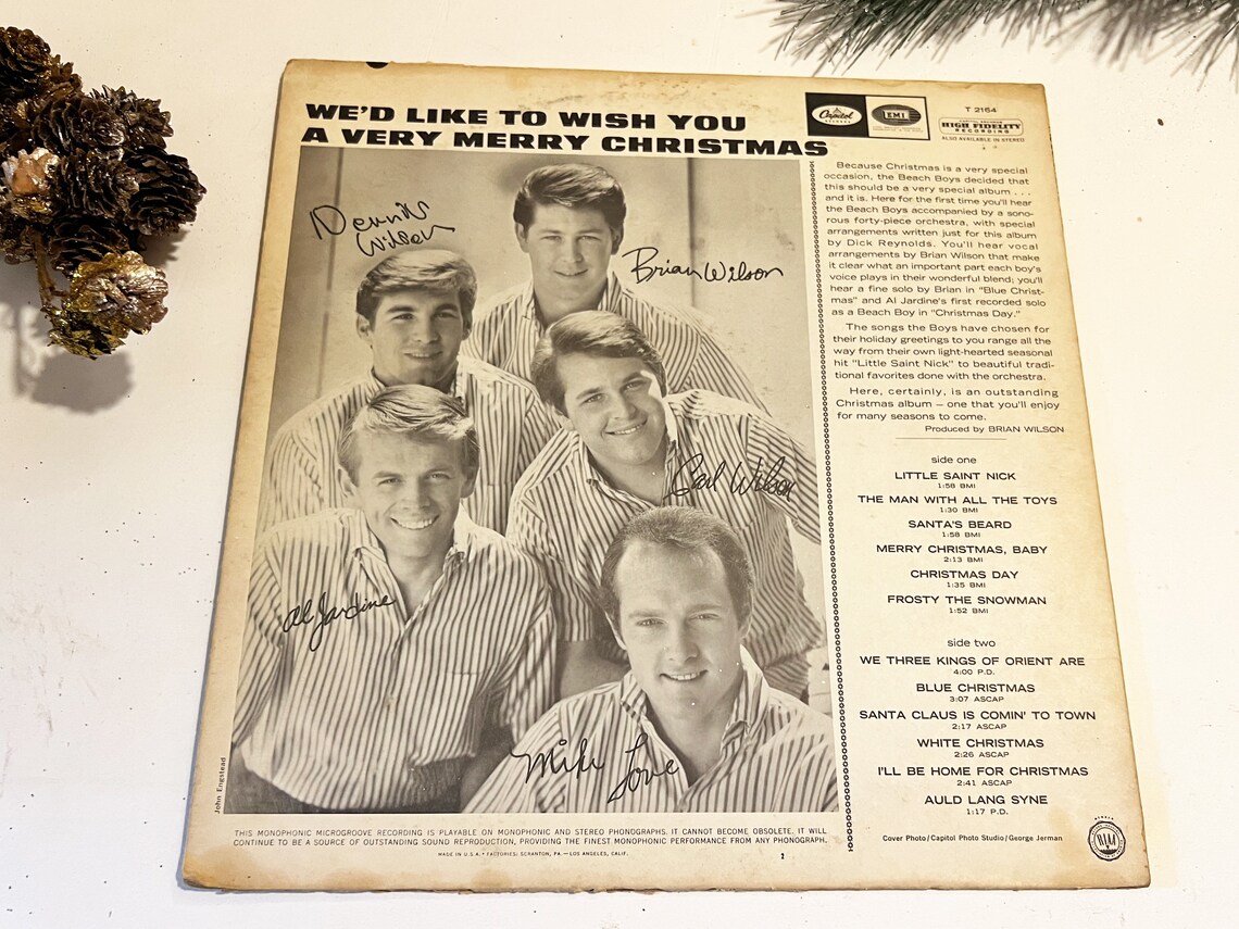 The Beach Boys little Saint Nick Christmas Album LP T-2164 1964 Mono ...