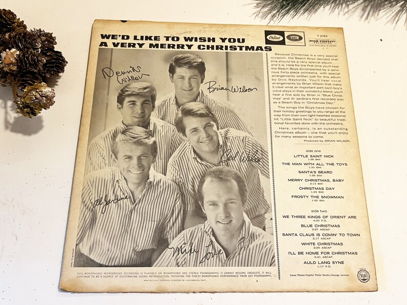 The Beach Boys little Saint Nick Christmas Album LP T-2164 1964 Mono ...