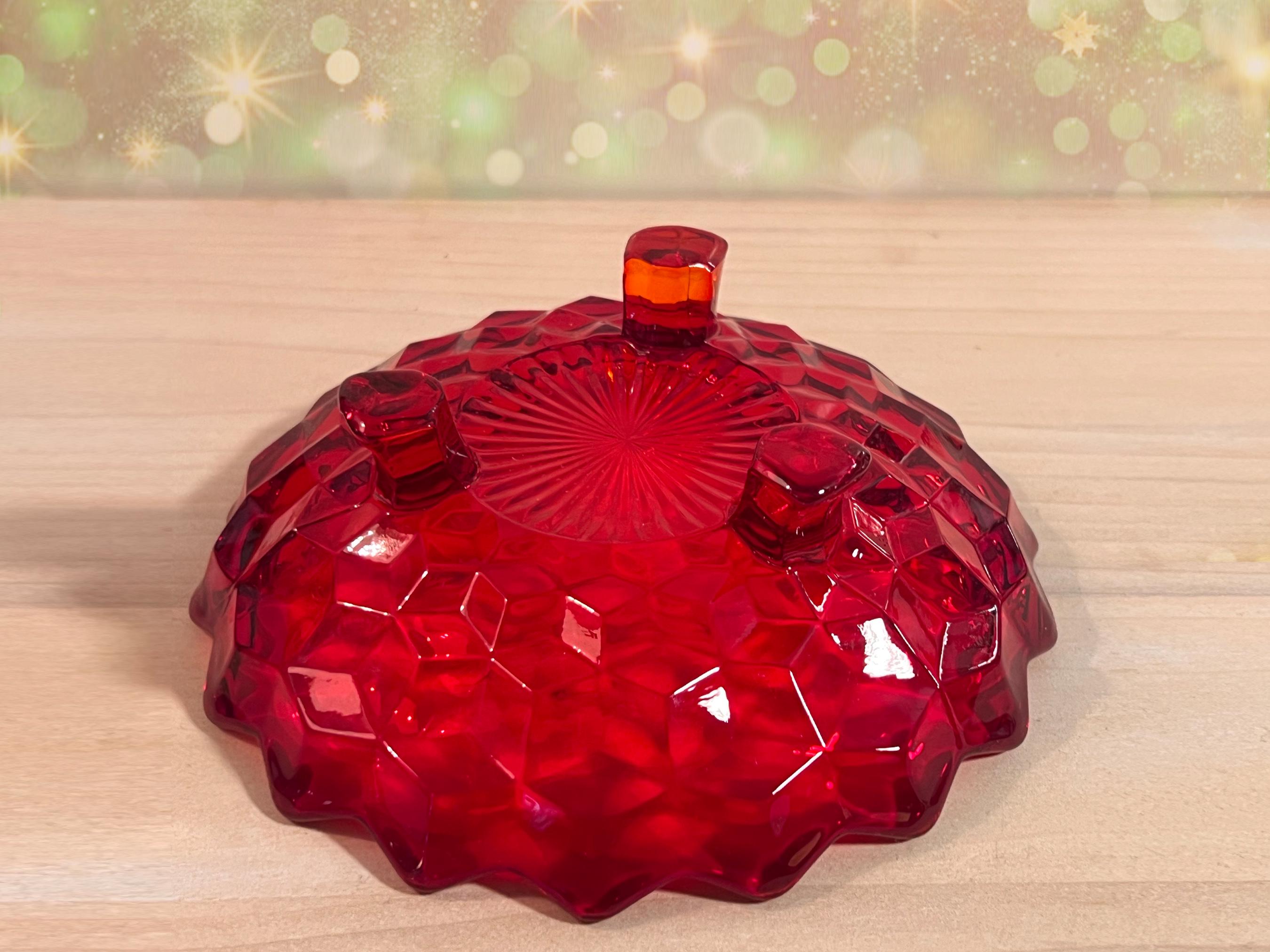 Vintage Brilliant Ruby Red Fostoria American 3 Toed Bon Bon Dish - Etsy