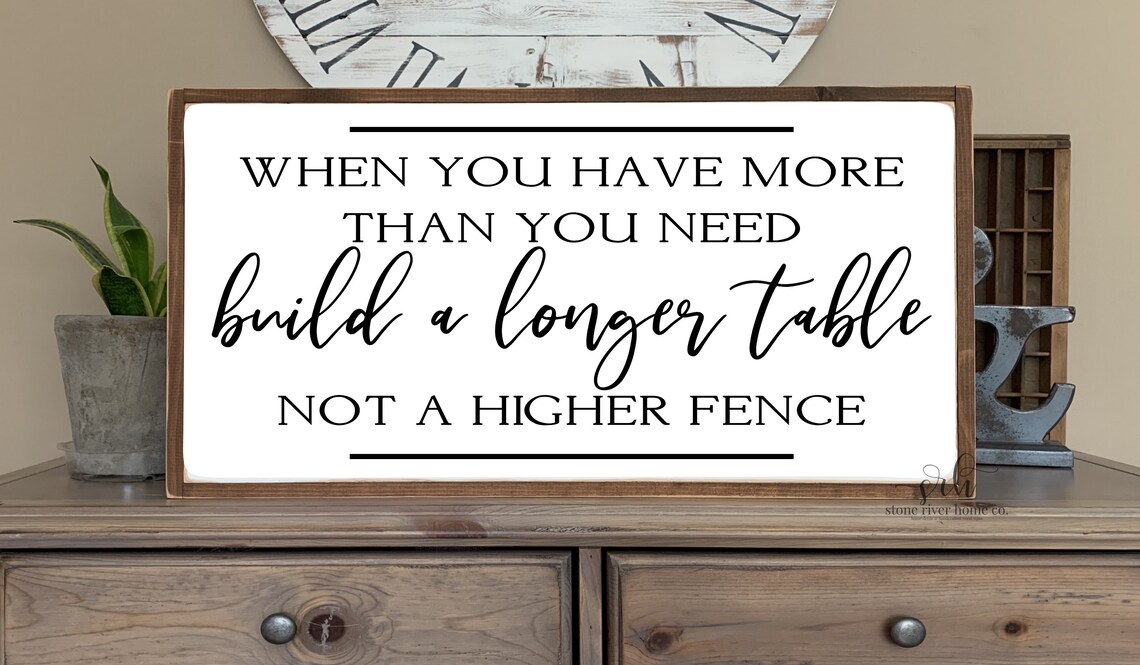 When you have more than you need sign wall wood sign | Etsy