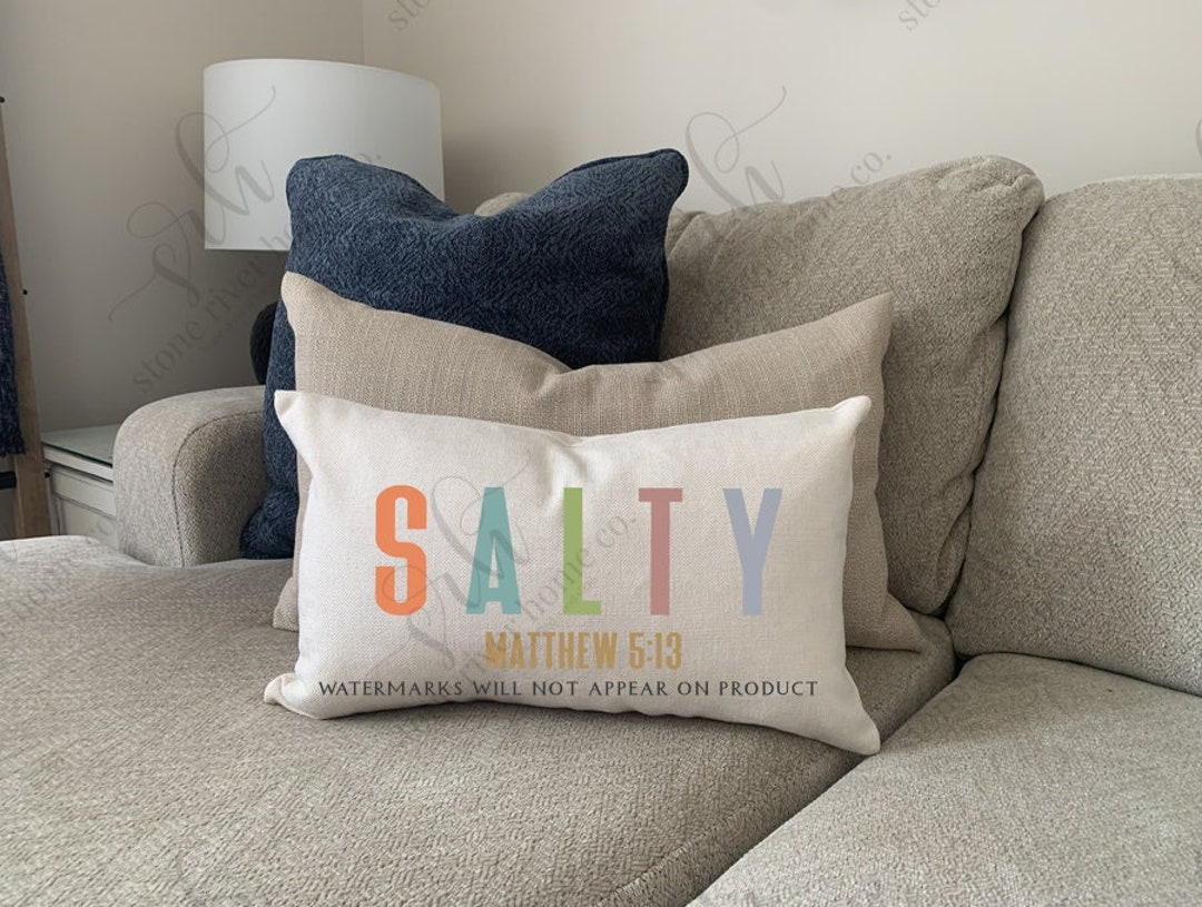 Matthew 5:13 Salty Pillow Cover | Christian Home Decor - Etsy