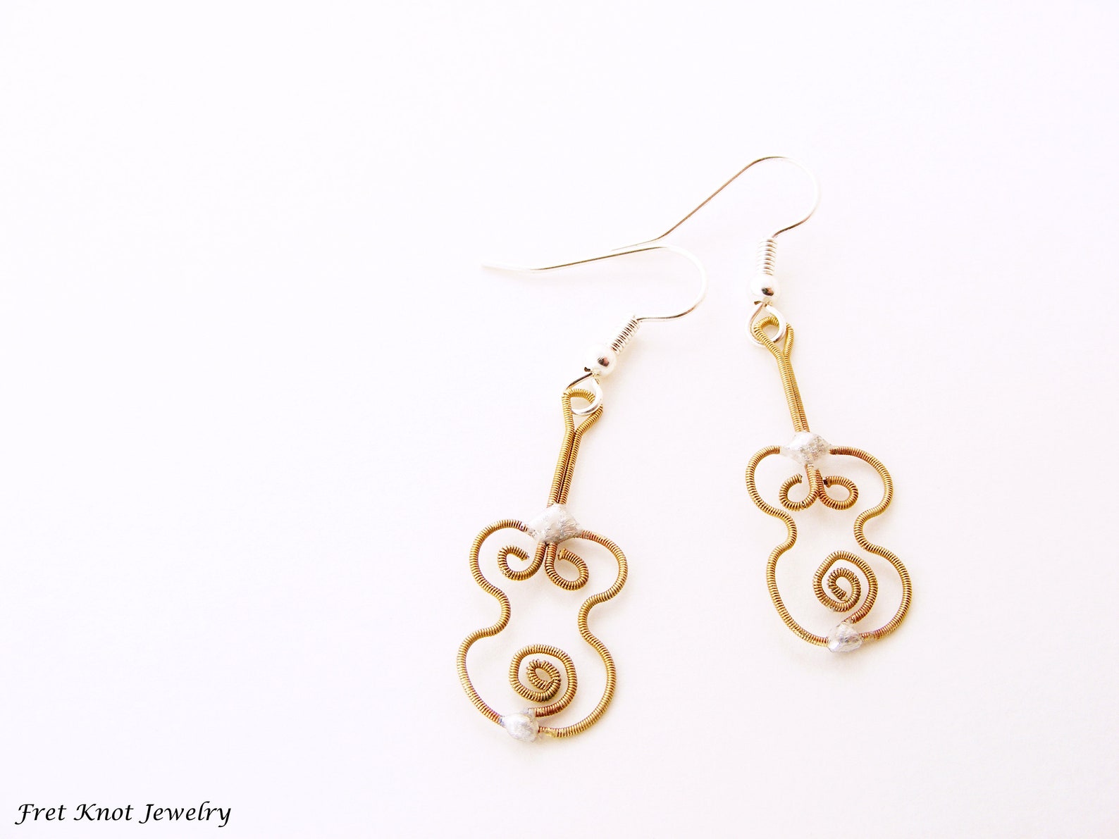 Unique Guitar String Earrings Resonator Guitar Jewelry - Etsy