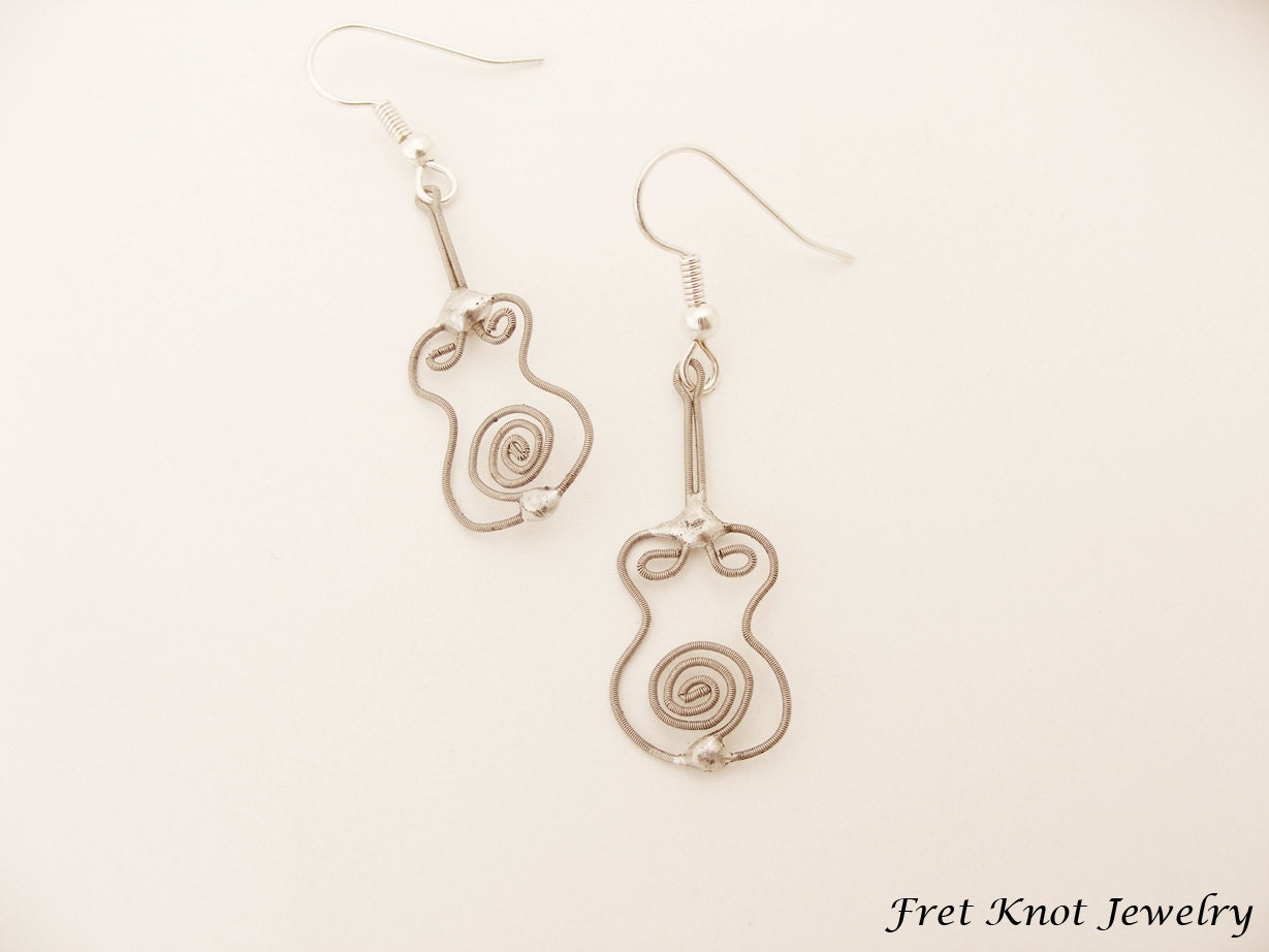 Unique Guitar String Earrings Resonator Guitar Jewelry - Etsy