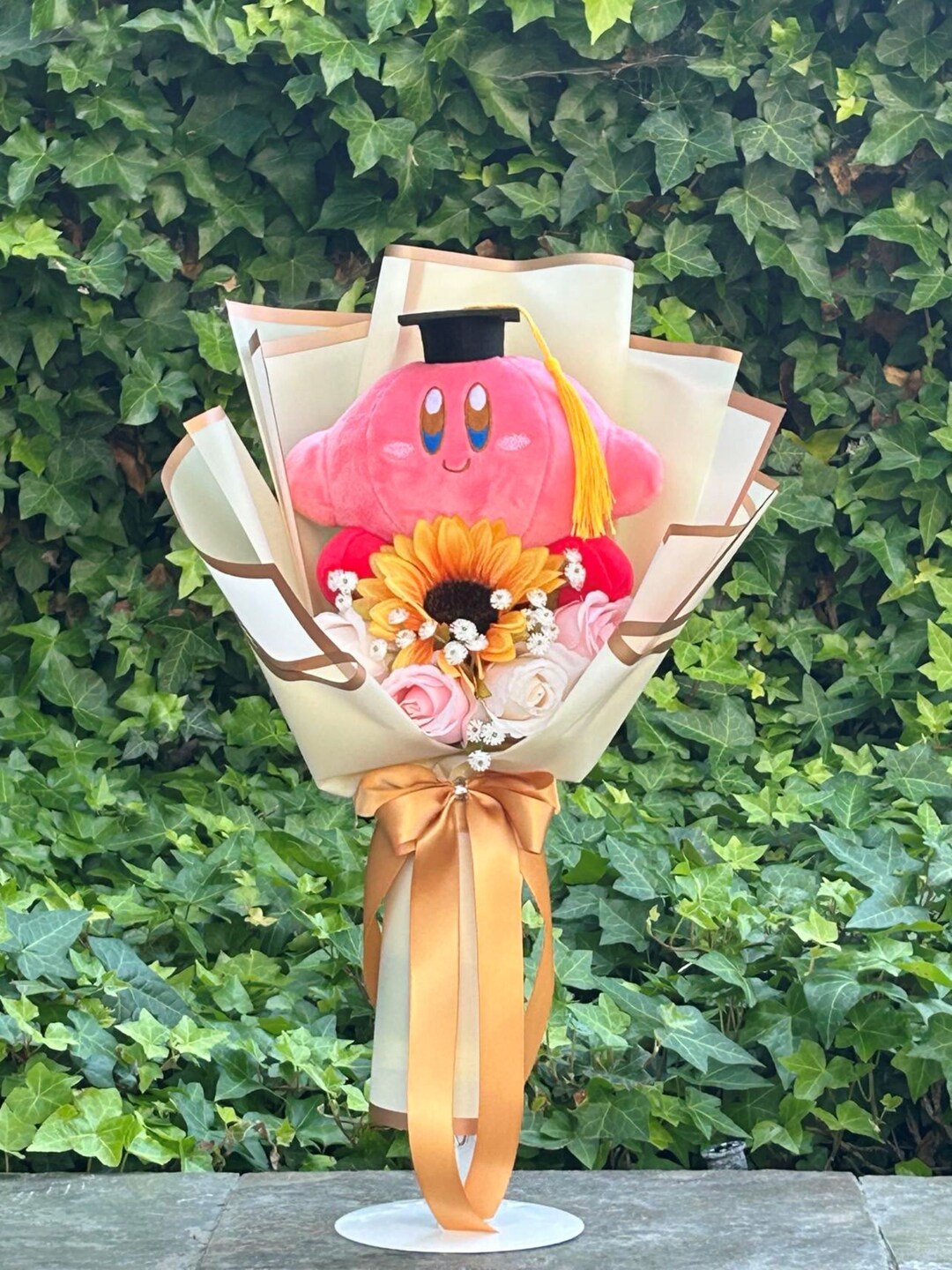 Graduation Day Bouquet. Yellow Bouquet. Graduation Day Gift. the Doll ...