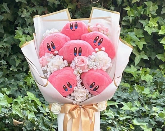 Kirby Plushies Bouquet. Yellow Bouquet. Birthday Gift. Graduation Day ...