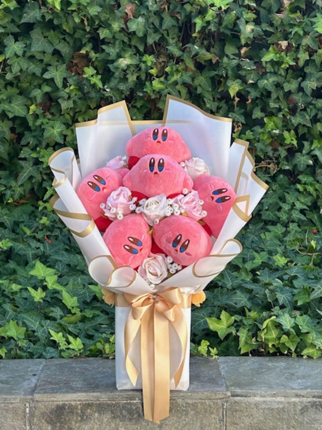 Kirby Plushies Bouquet. Yellow Bouquet. Birthday Gift. Graduation Day ...