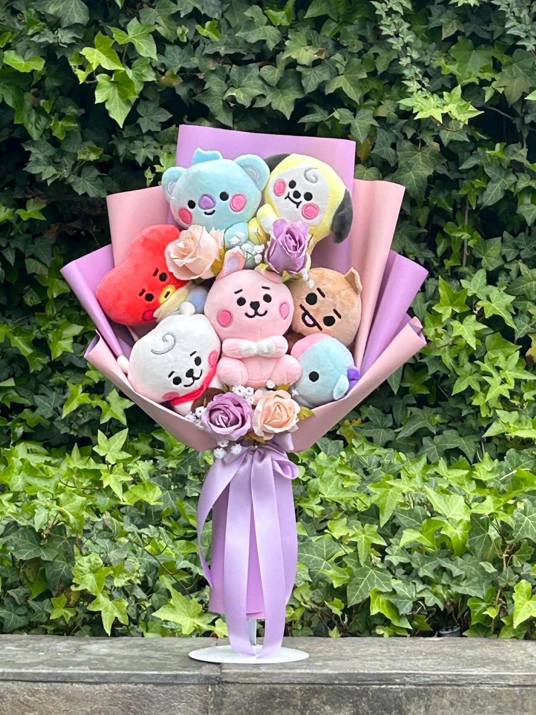 Plushies Bouquet. Kpop Boy Band Bouquet. Lavender Bouquet. Birthday ...