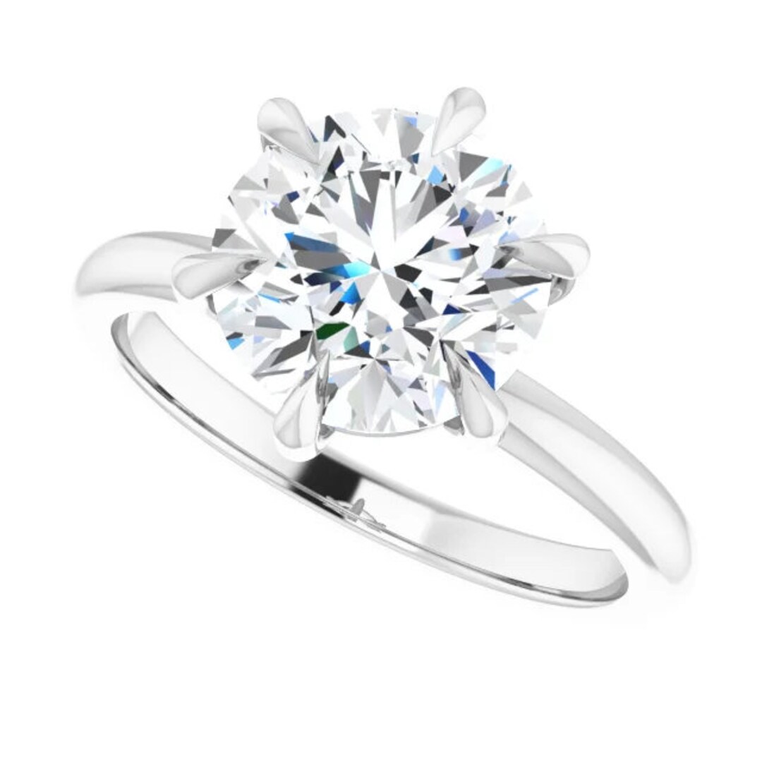 2.31ct Tiffany Style Platinum Solitaire Lab Grown Round - Etsy