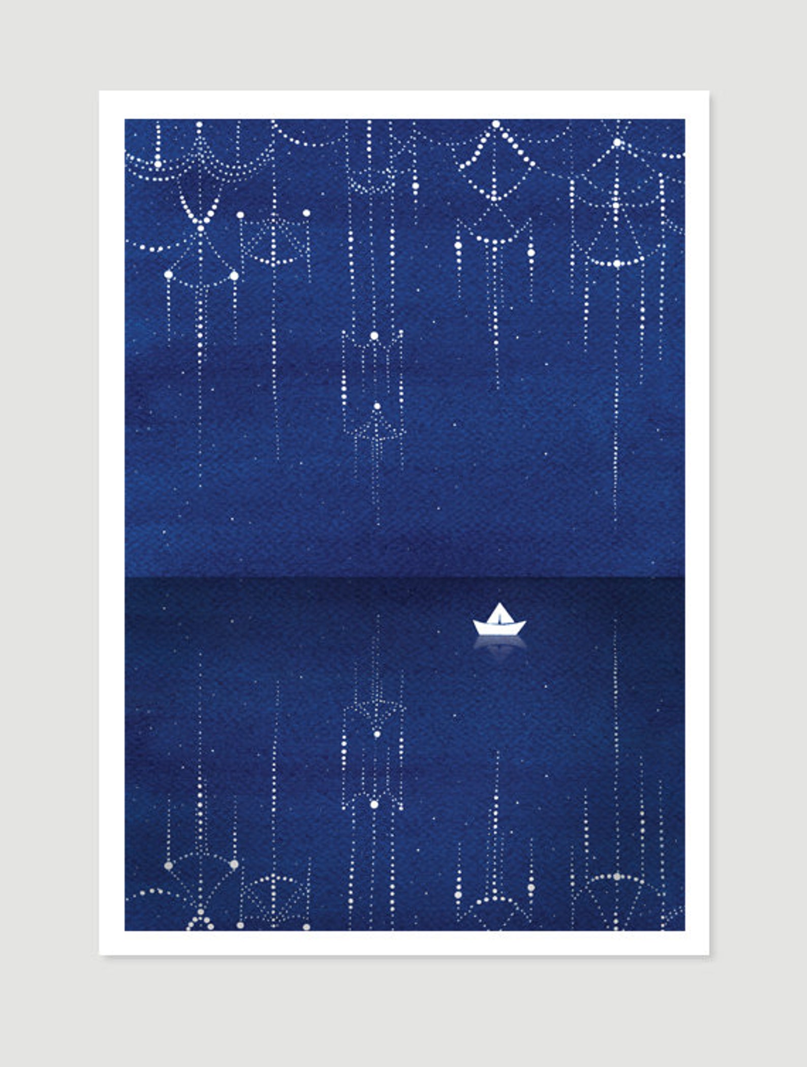 Star Reflection Watercolor Print - Etsy