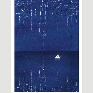 Star Reflection, Watercolor Print - Etsy