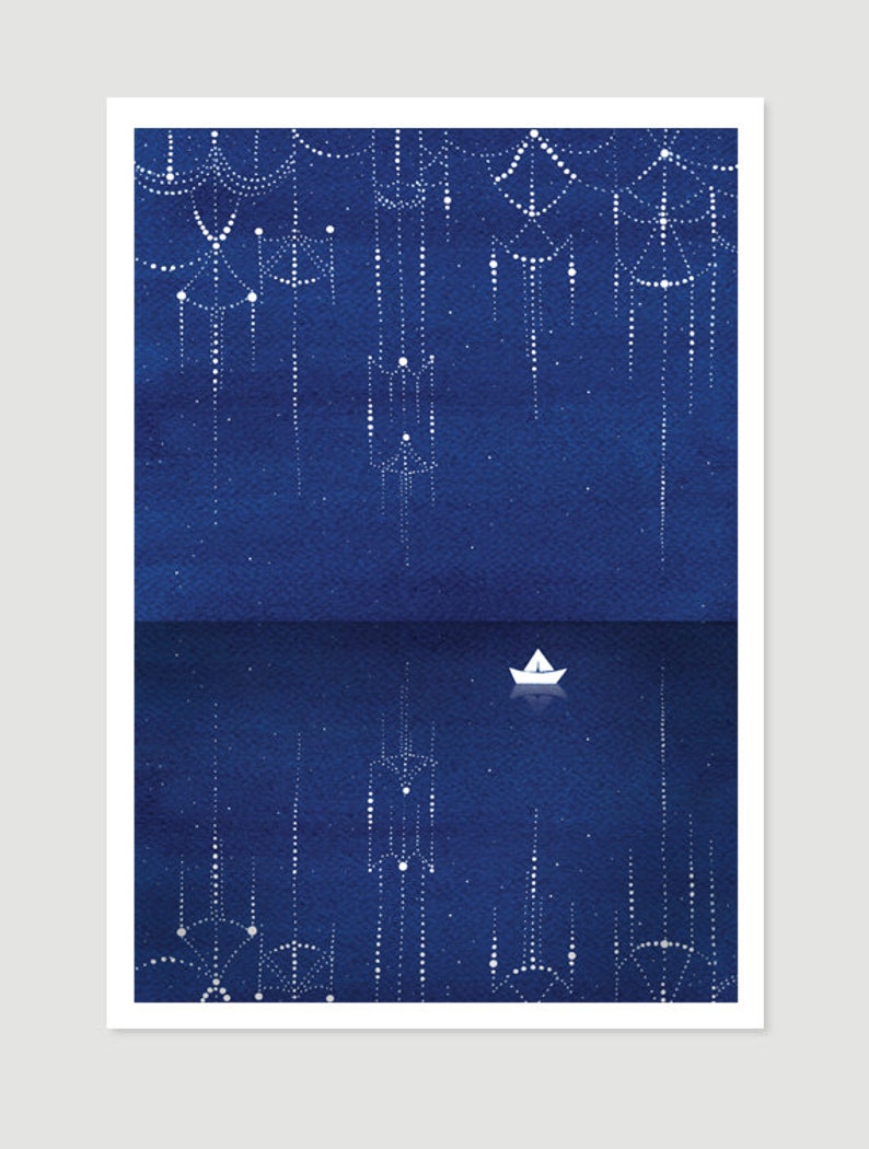 Star Reflection Watercolor Print - Etsy