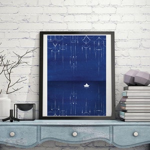 Star Reflection, Watercolor Print - Etsy