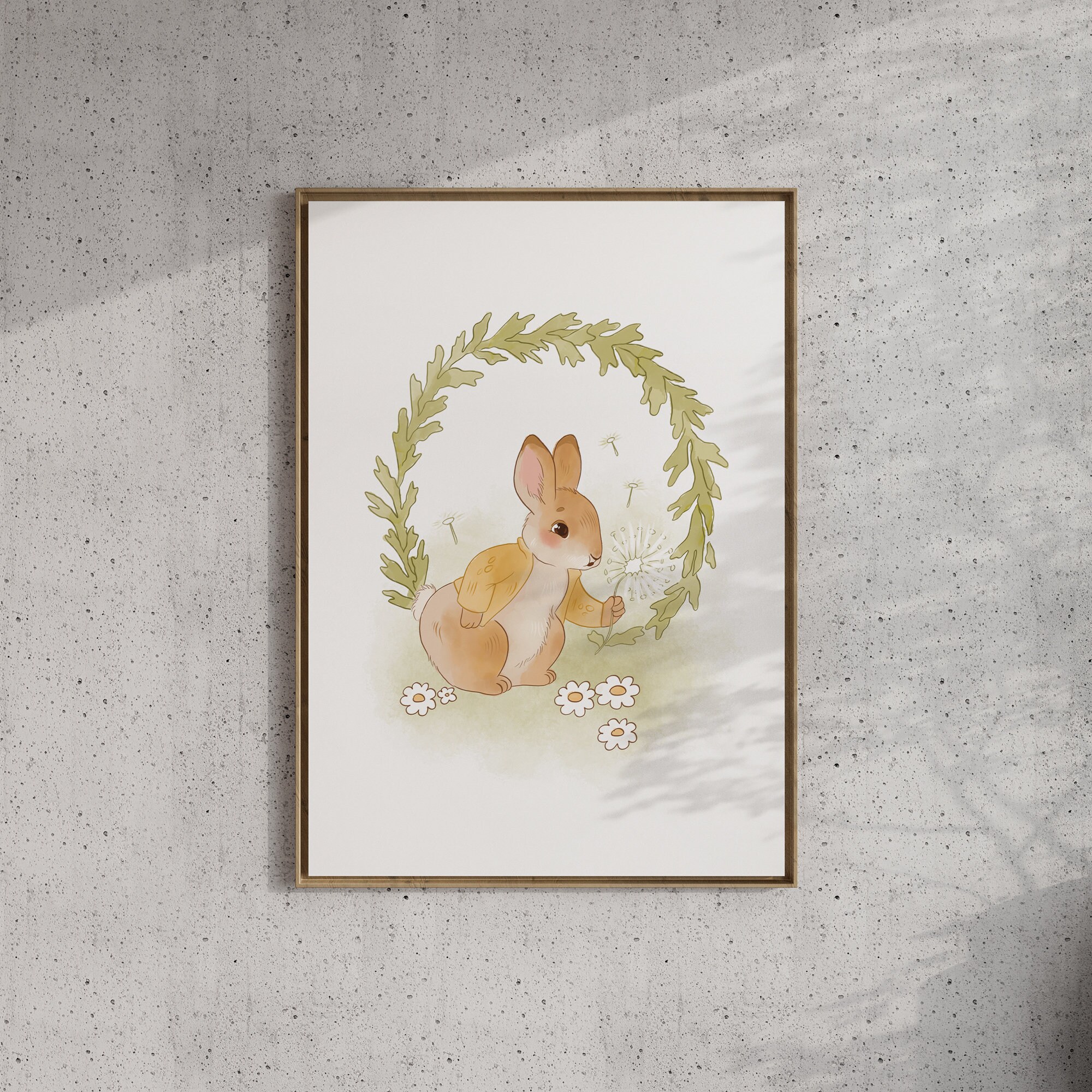 Bunny Printable Nursery Art, Rabbit Wall Art, Baby Room Decor, Baby ...