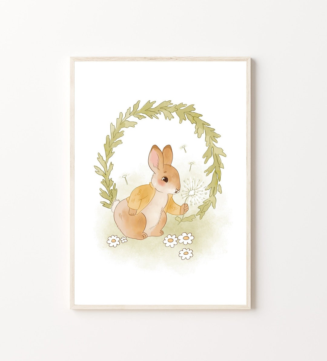 Bunny Printable Nursery Art, Rabbit Wall Art, Baby Room Decor, Baby ...