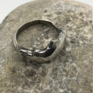 Trout Ring Men's Wedding Ring Fish Ring Sterling Silver - Etsy