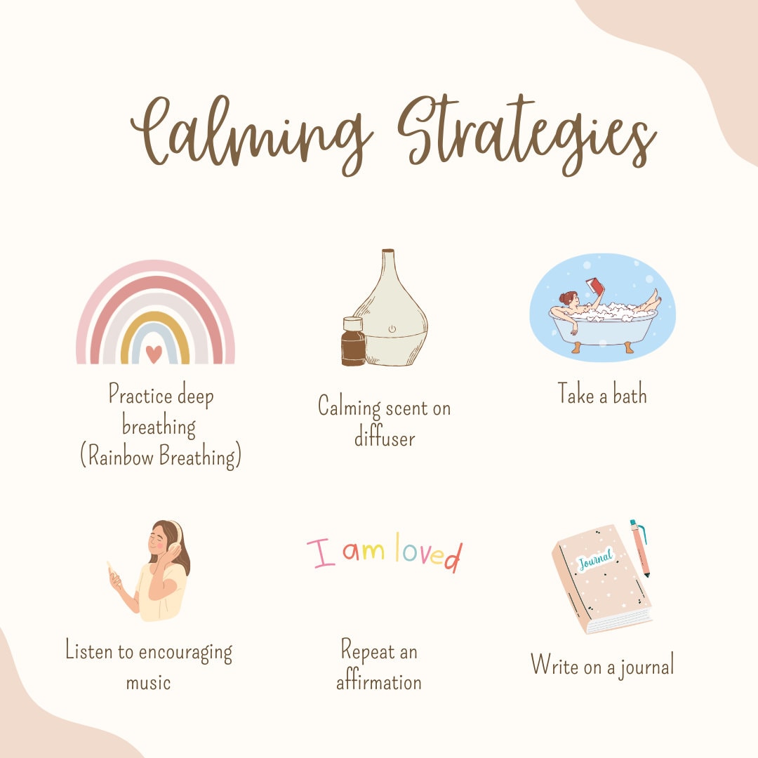 Calming Strategies Visual for Adults - Etsy