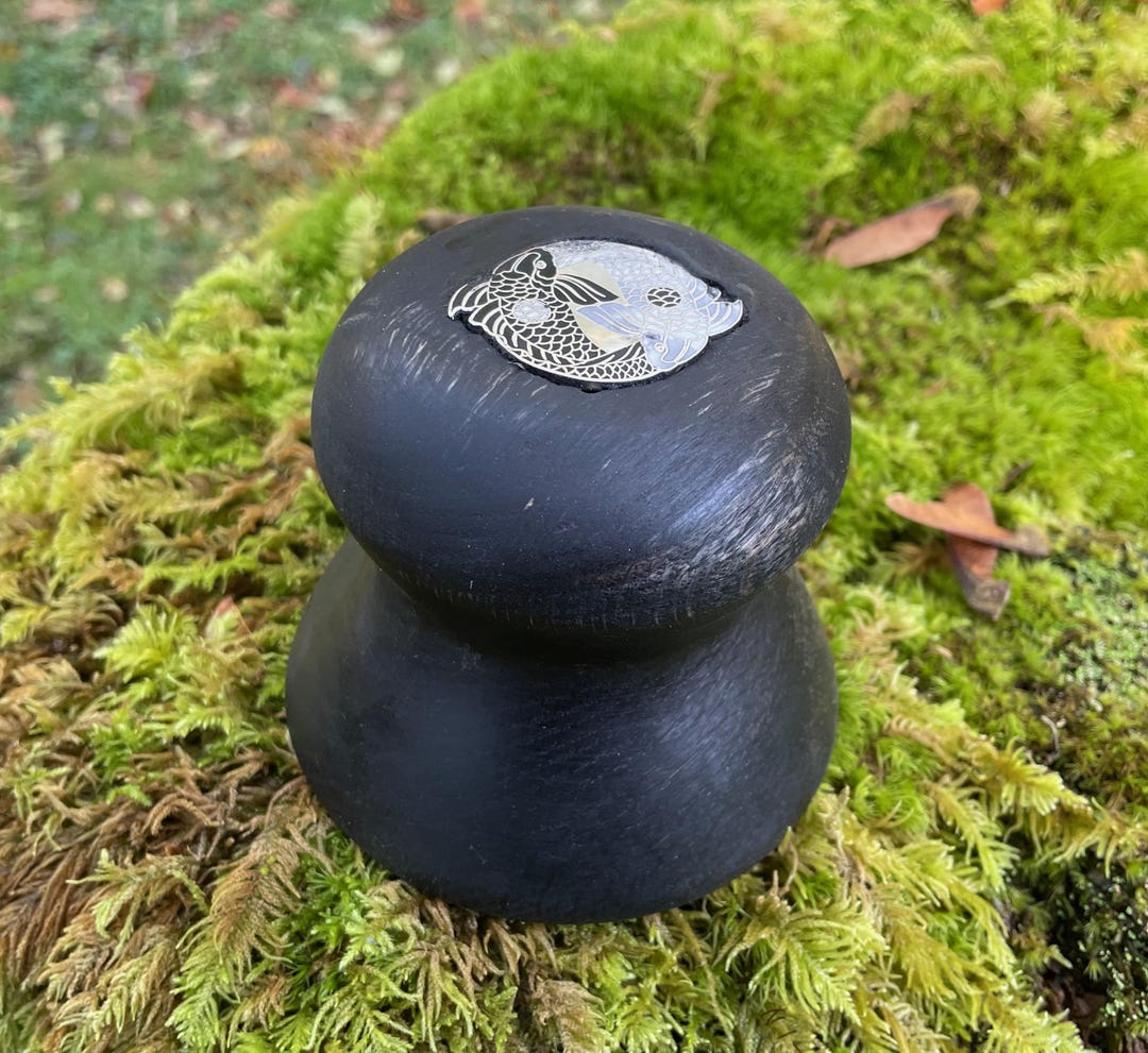 Black Oak Print Baren With Koi Yin Yang - Etsy