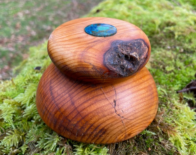 Yew Print Baren With Azurite Stone - Etsy