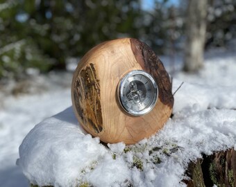 Live Edge Ambrosia Maple Clock - Etsy