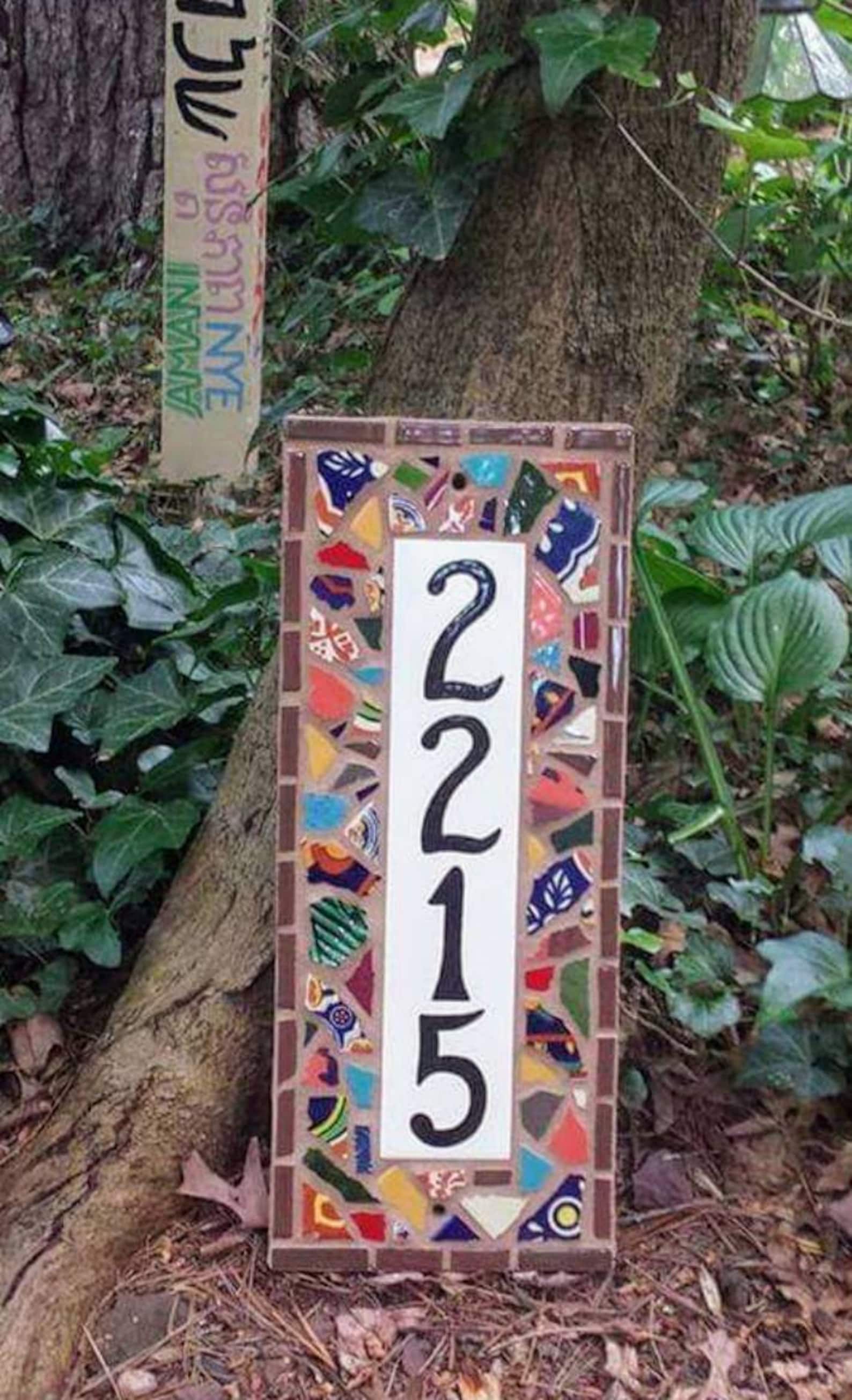 Custom Mosaic Ceramic Tile House Numbers. Custom Made to Order. Can Say ...