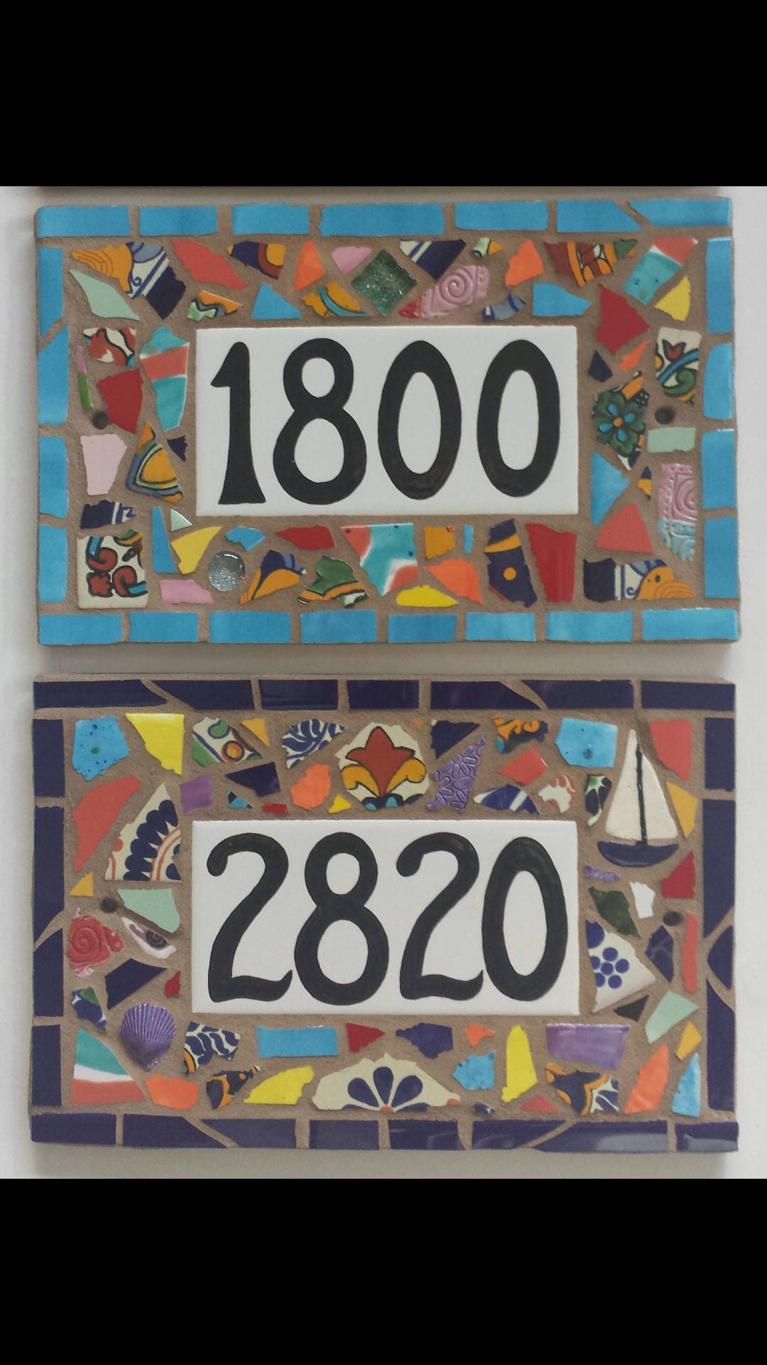 Custom Mosaic Ceramic Tile House Numbers. Custom Made to - Etsy UK