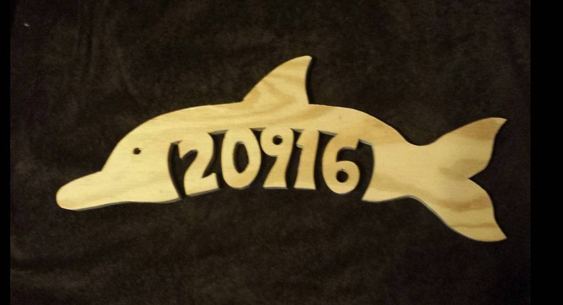 Custom Colorful Wooden Fish House Numbers Hand Cut - Etsy