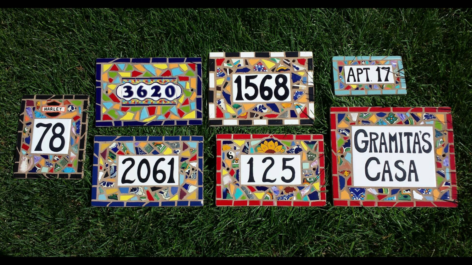 Custom Mosaic Ceramic Tile House Numbers. Custom Made to - Etsy UK