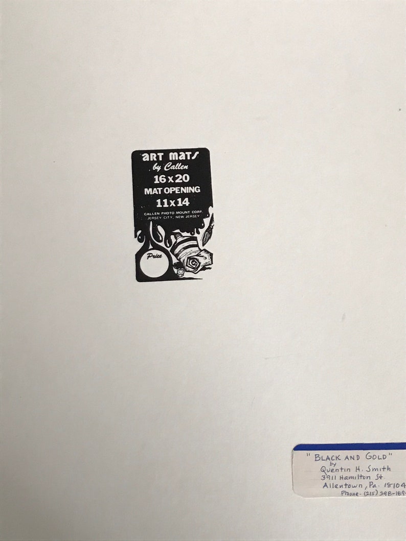 Signed Photograph by Quentin Smith Titled black and | Etsy