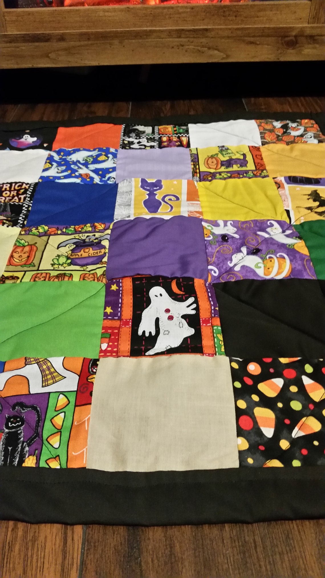 Patchwork Doll Quilt Halloween Themed 22 X 25 - Etsy