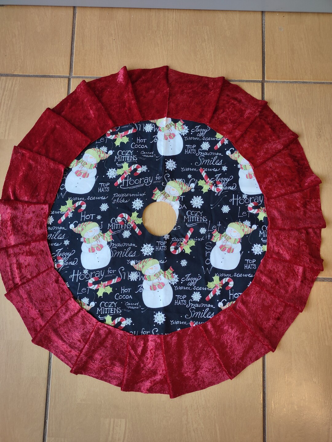 Snowman Themed Tabletop Christmas Tree Skirt 26 - Etsy