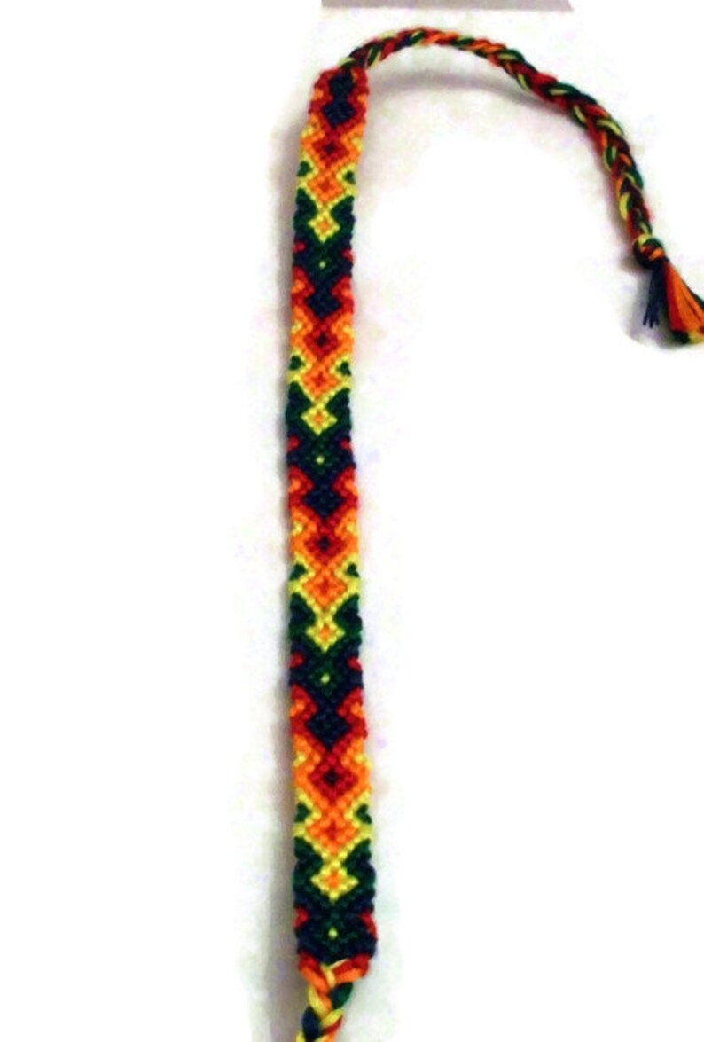 Rainbow Colored Arrowhead Pattern Embroidery Macrame Friendship ...
