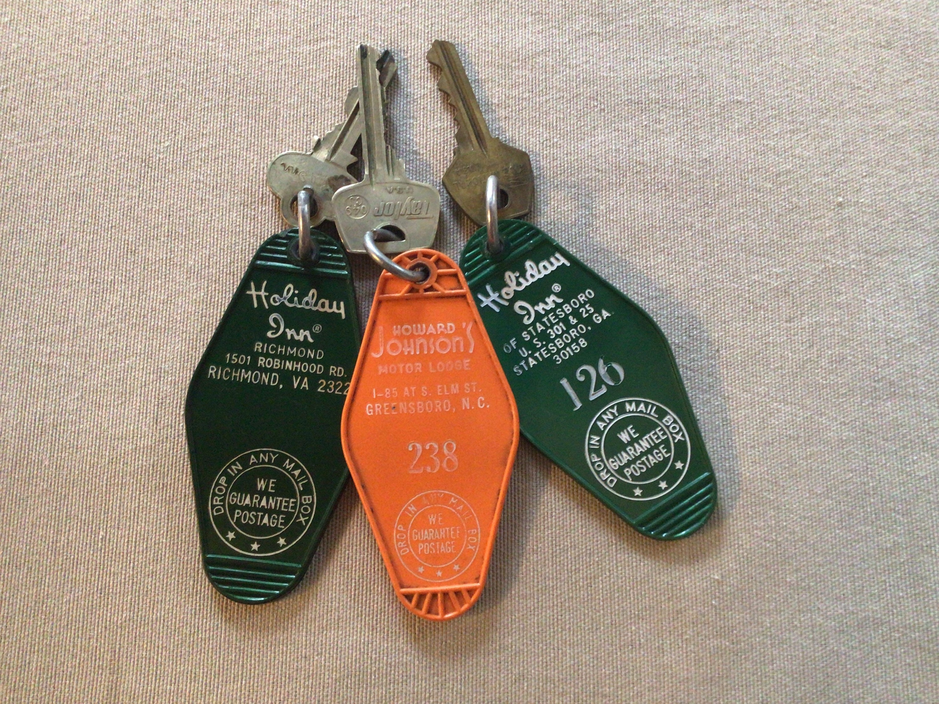 Vintage Motel Key Tag con Llave | Etsy