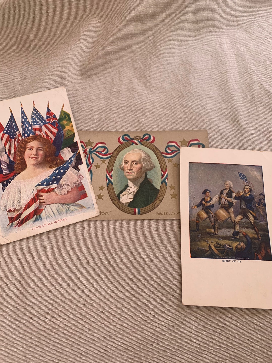 Vintage Postcard Flags of All Nations America - Etsy