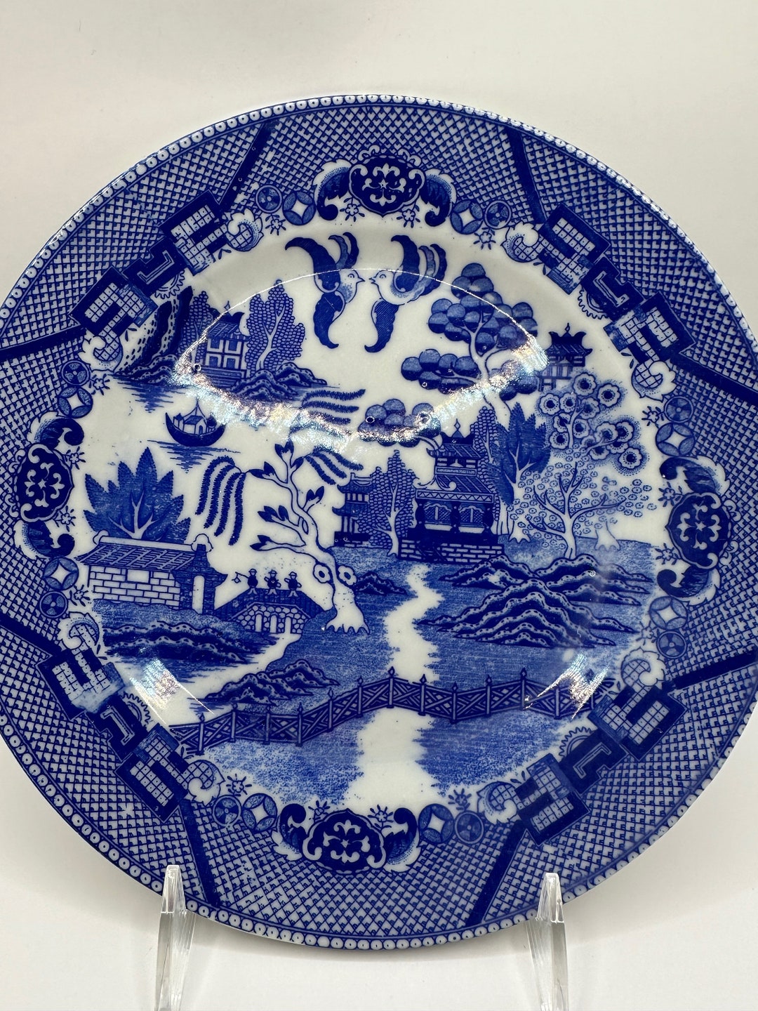 Vintage Flow Blue Plates 9 - Etsy
