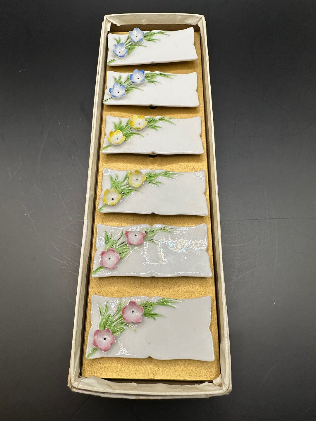 Vintage Porcelain Name Cards Dinner Party - Etsy