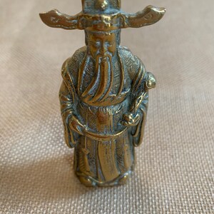 Brass Chinese Holy Man Figural Vintage - Etsy