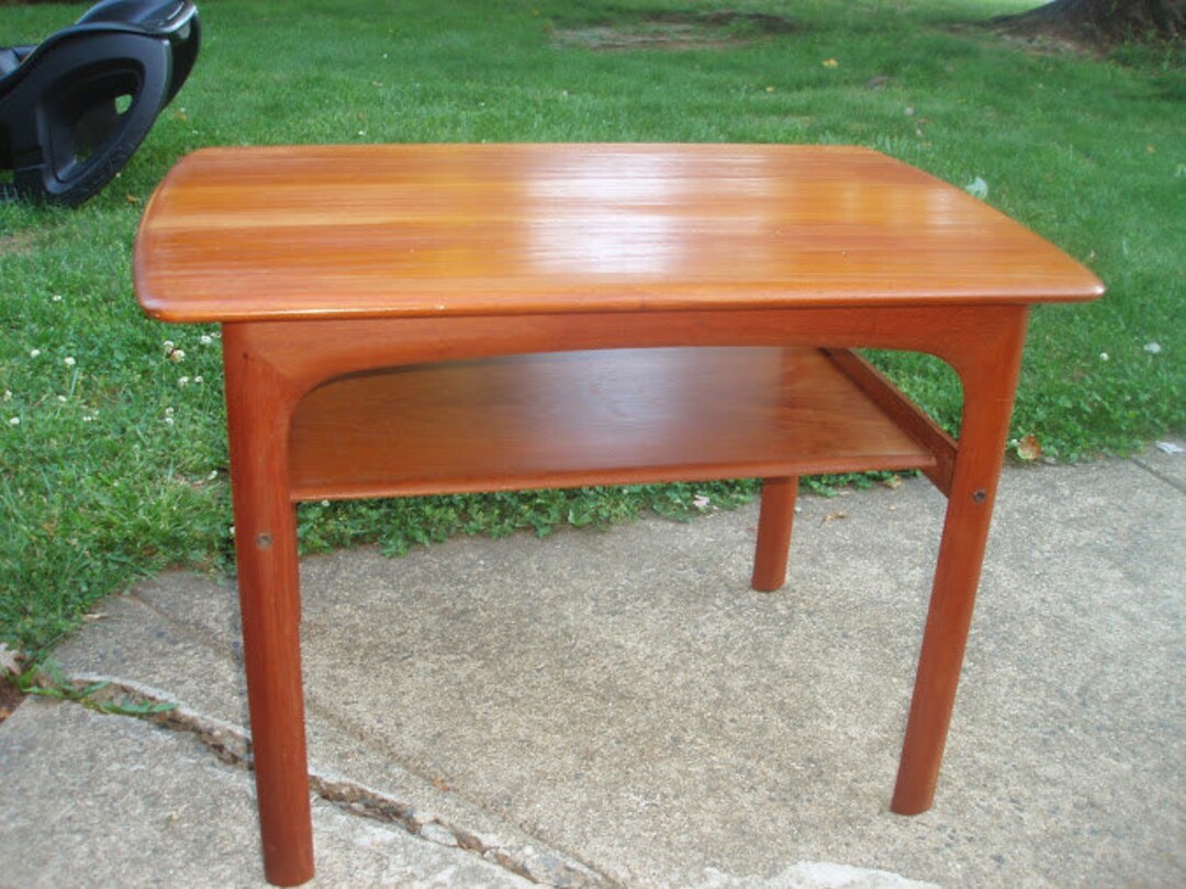 Danish SOLID Teak End Table - Etsy