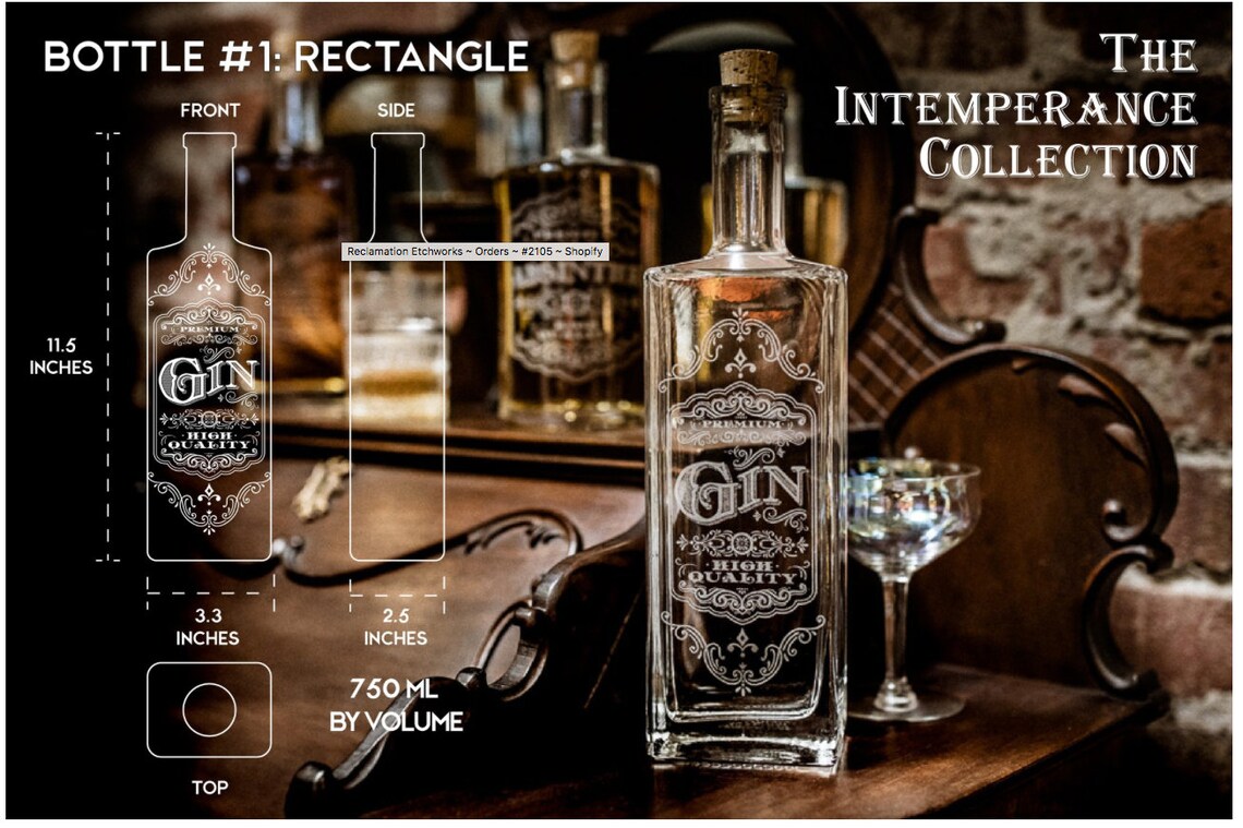 Etched Glass Decanter Set of 3 Inspired by Victorian Ers - Etsy