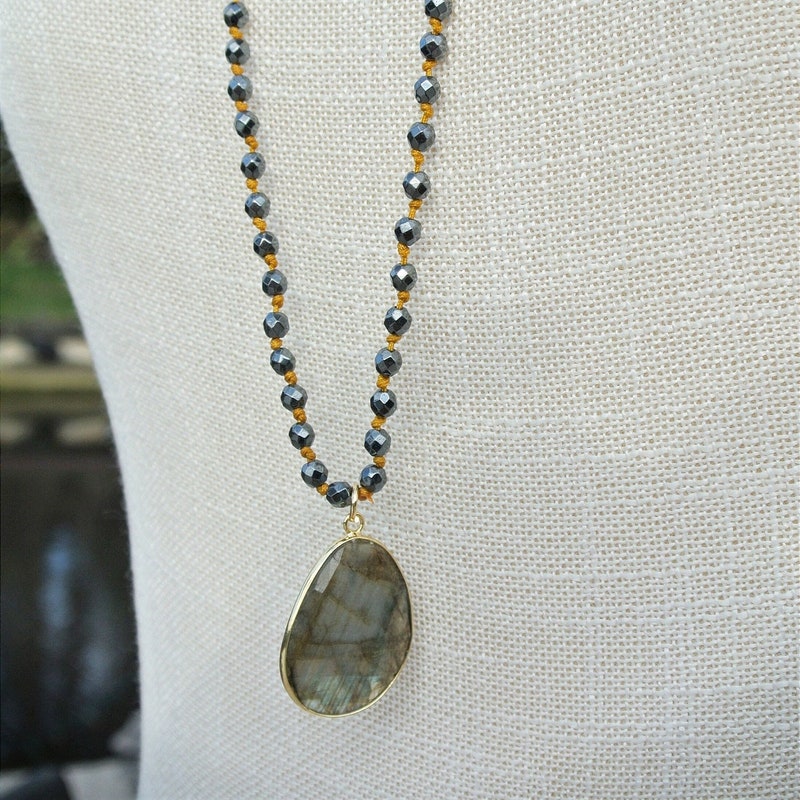 Long Beaded Necklace - Etsy