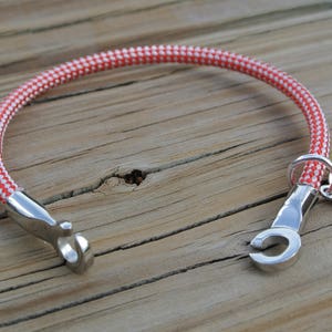 Brummel Hook Bracelet / Nautical Rope Bracelet / Compass Rose Charm ...