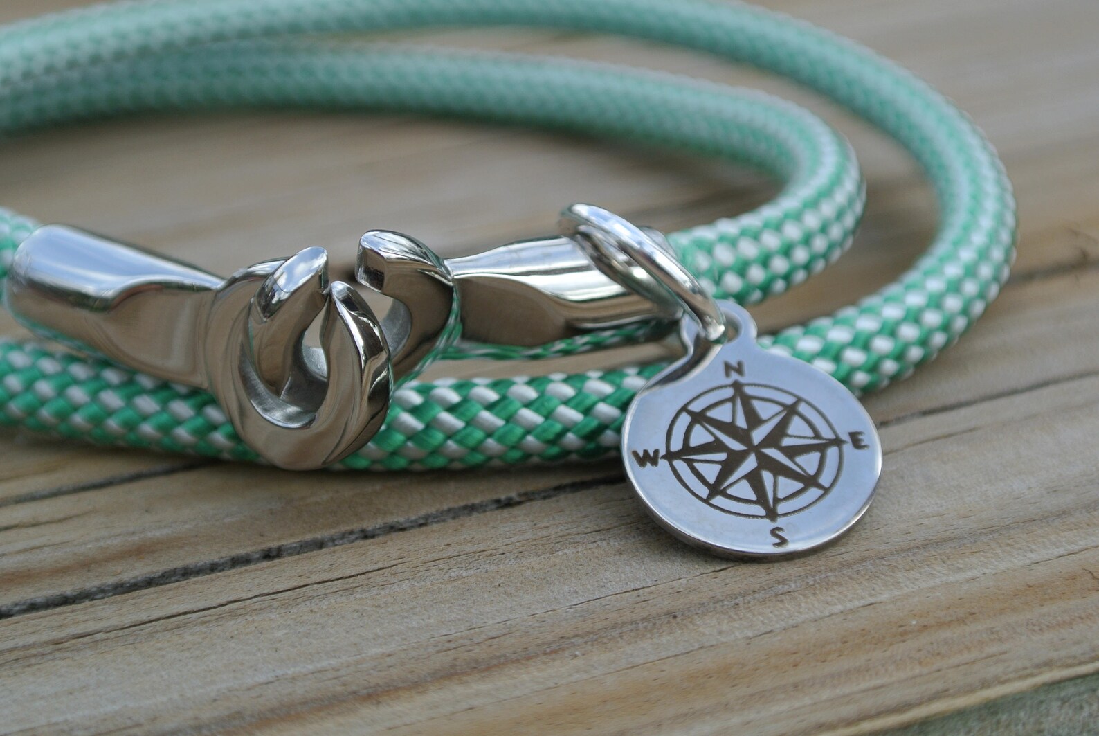 Brummel Hook Bracelet / Nautical Rope Bracelet / Compass Rose - Etsy