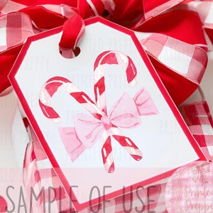 Preppy Pink Candy Canes With Pink Bow PNG Clipart - Instant Download ...