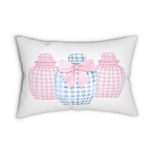 Preppy Gingham Ginger Jars // Gingham Ginger Jar / Grandmillennial ...
