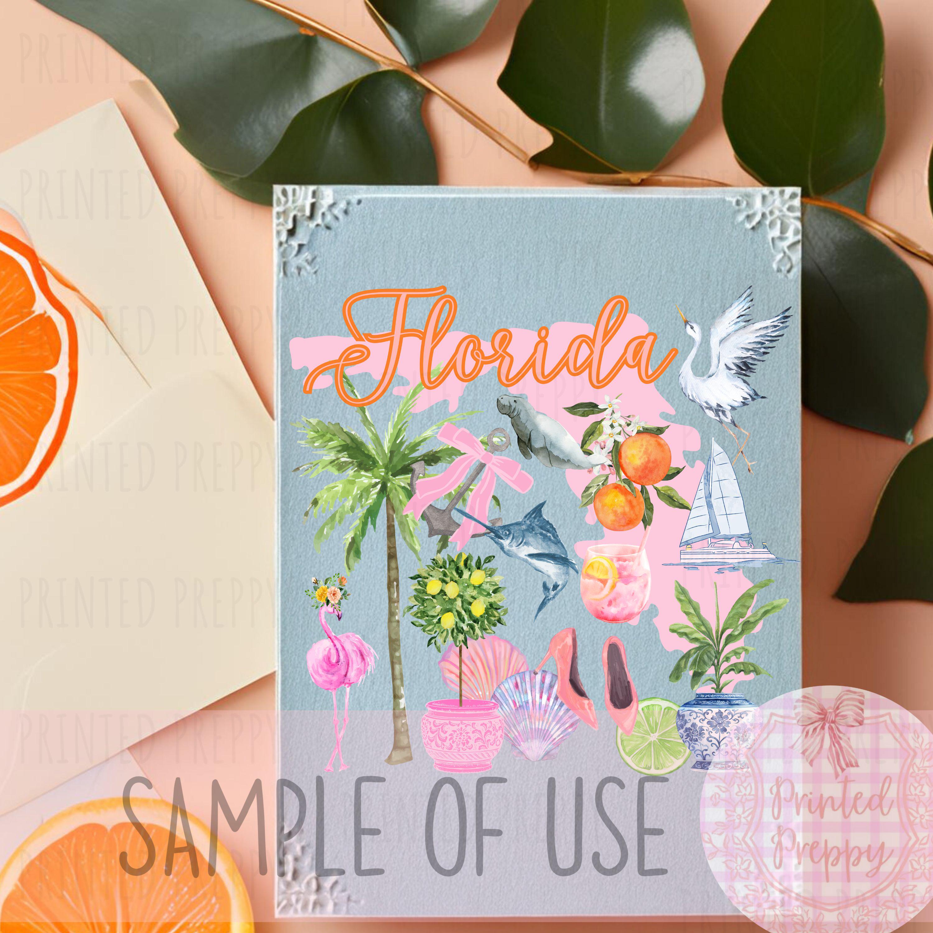 Florida Preppy Digital Art: Coastal Grandma Aesthetic, Chinoiserie ...