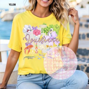 Louisiana Preppy PNG and JPG / Preppy Louisiana Watercolor Map ...