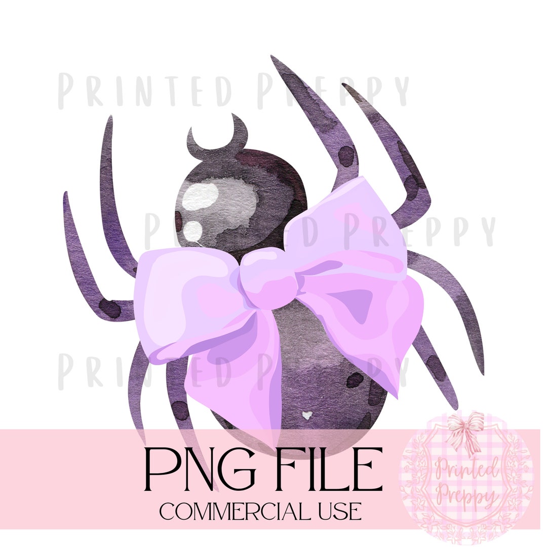 Coquette Spider With BOW PNG // Coquette Halloween // Preppy Halloween ...