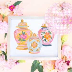 Ginger Jar PNG With Colorful Floral Patterns – Grandmillennial, Nancy ...